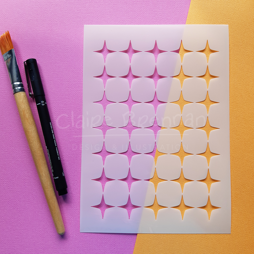 Super cool new – Mid Mod Stencils - Claire Brennan - Artist