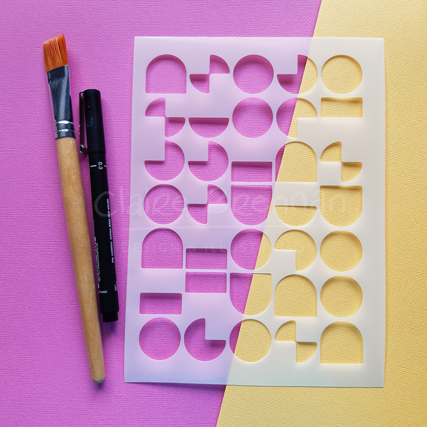 Super cool new – Mid Mod Stencils - Claire Brennan - Artist